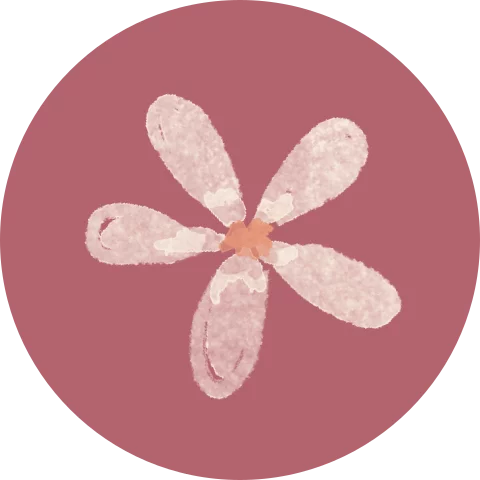 Sluitsticker roze met bloemetje