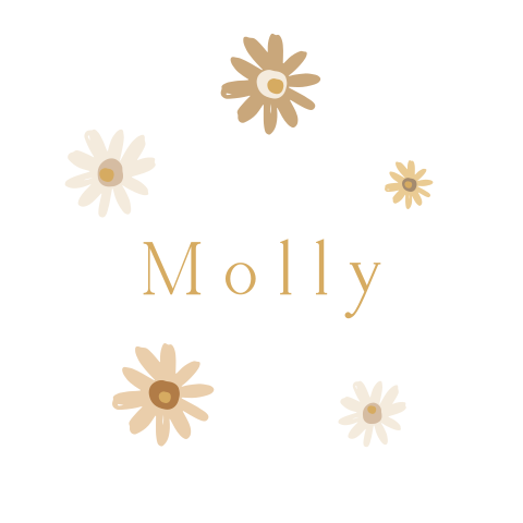 Sluitsticker lieve madeliefjes pastelkleuren