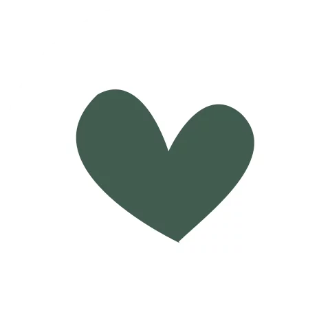 Sluitsticker wit met groen hartje