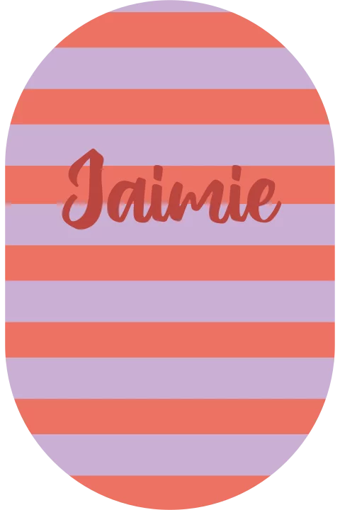 Trendy geboortekaartje met lila en rode color blocking