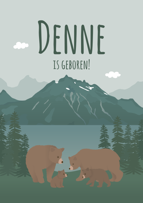 Poster Dieren Bergen Beren