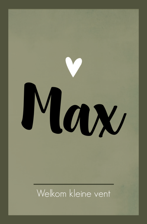 Raambord XL Stoer Groen Hartje