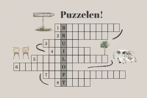 Puzzel voor kinderen op de bruiloft