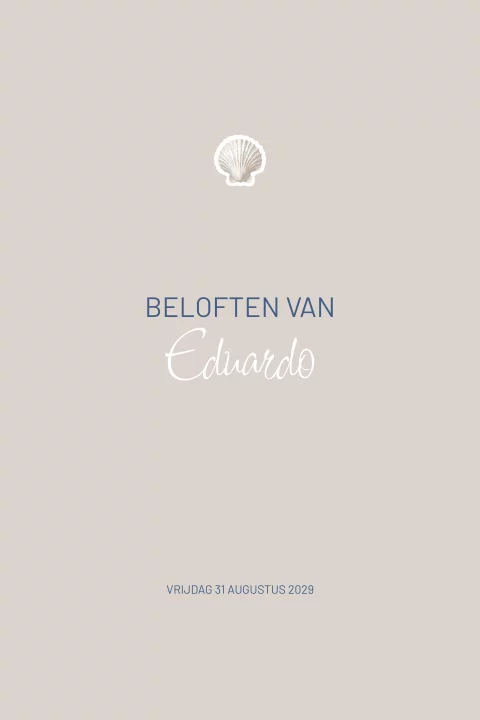 Geloftenboekje met strand schelpje