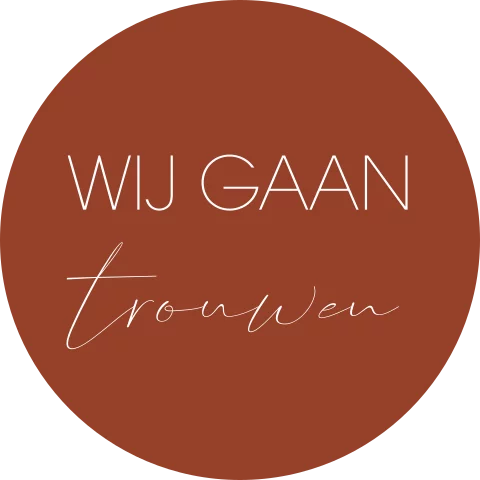 Warm rode sticker passend bij pocketfold