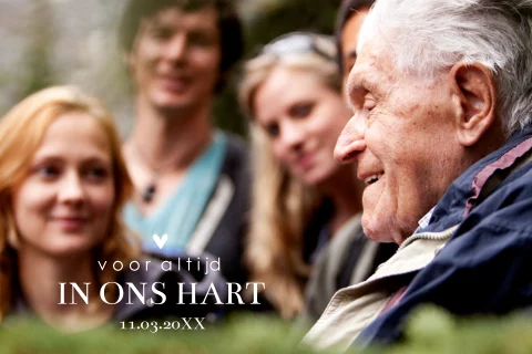 Maak rouw bedankkaartjes met foto en tekst