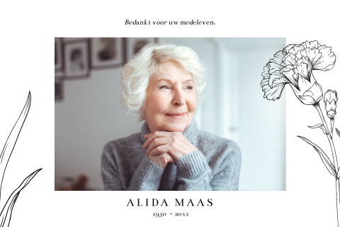 Bedankkaart met foto