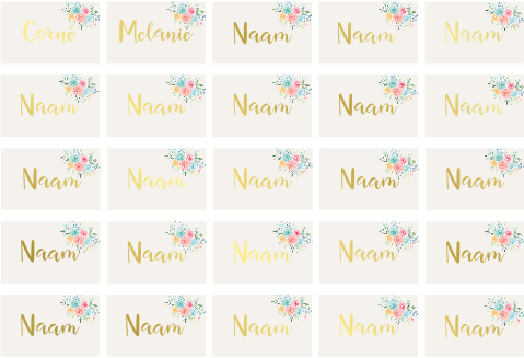 Naamkaartjes met of zonder folie