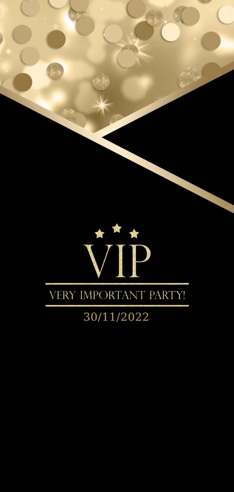 Party VIP ticket Black and Gold