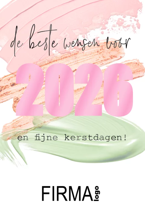 Leuke kerstkaart de beste wensen 2026 hoogglans