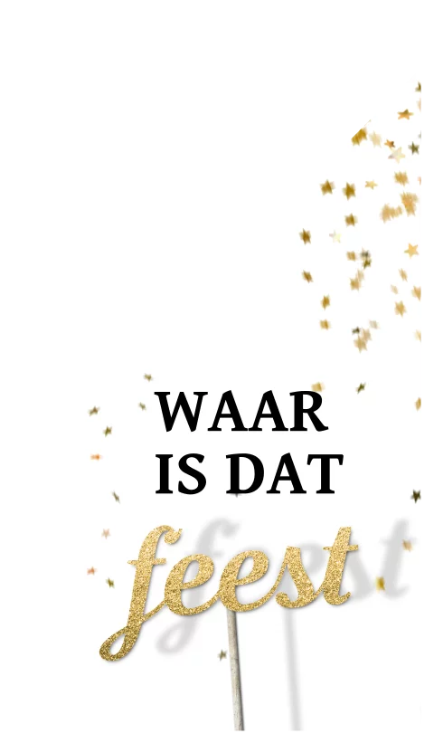 Vlag waar is dat feest hier is dat feest