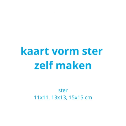 Kaart in de vorm ster zelf maken