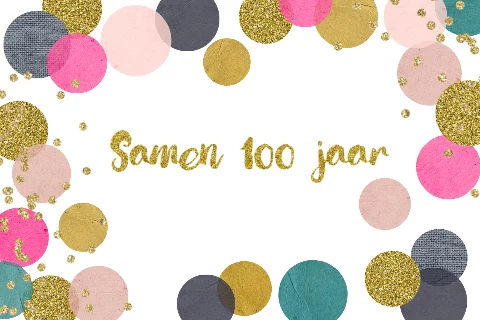 Uitnodiging feest samen 100 jaar