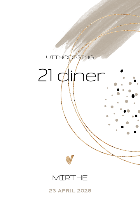 21 diner uitnodiging modern