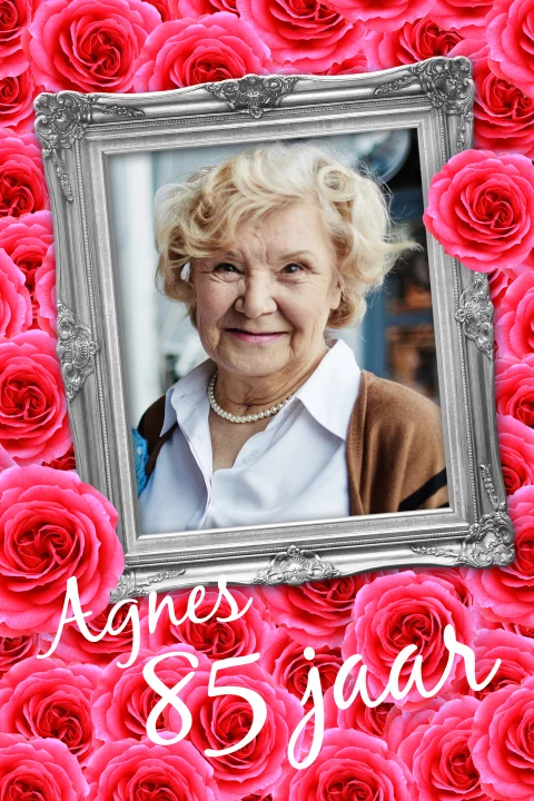 Uitnodiging 85 jaar verjaardag rozen