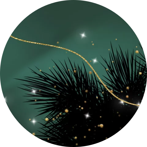 Sluitzegel sticker kersttakje groen