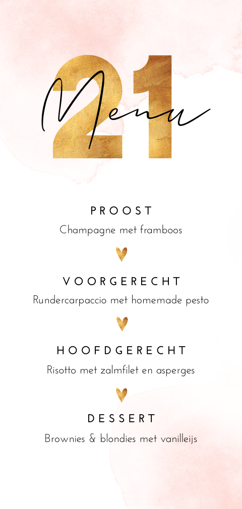 Drukwerk tafelsetting 21 diner