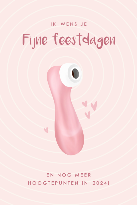 Grappige satisfyer kerstkaart voor je BFF's