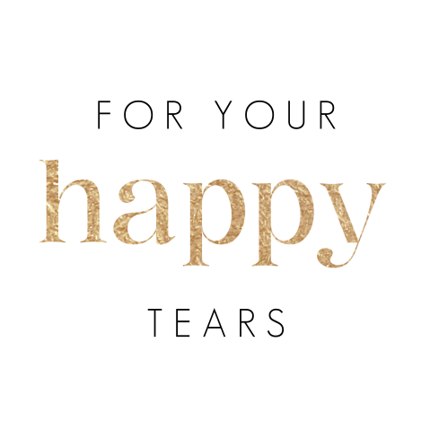 Ronde happy tears stickers goudlook | 20 stuks