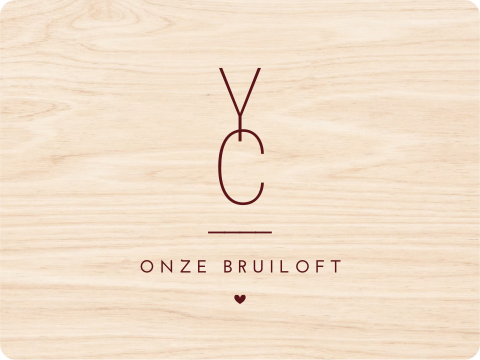 Memorybox bruiloft met monogram