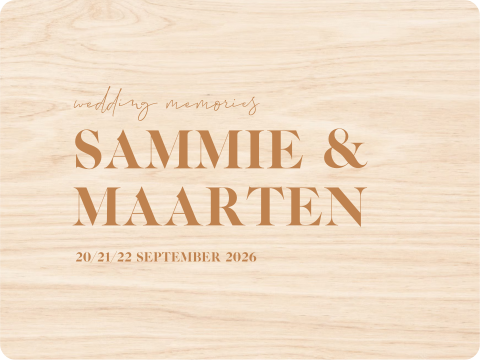 Memorybox typografisch in neutrale kleuren