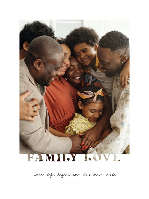 Originele poster family love met familiefoto