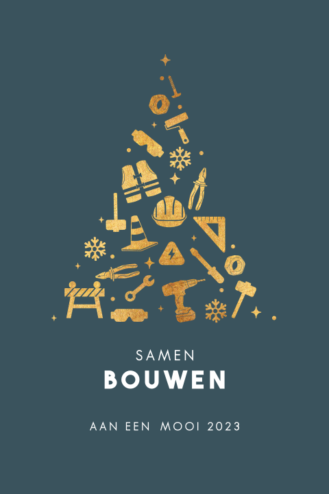 Zakelijke kerstkaart voor de bouw