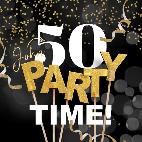 Verjaardag uitnodiging 50 jaar goud