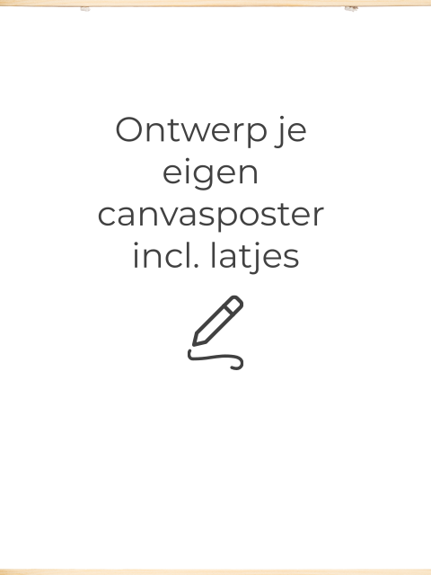 Ontwerp eigen canvasposter inclusief houten latjes