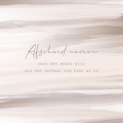 Moderne condoleance kaart met verf strepen