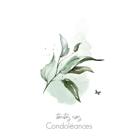 Condoleren kaart in het Frans