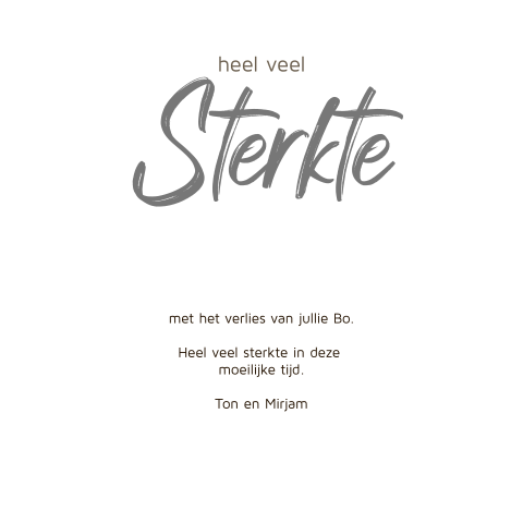 Condoleance tekst rouwkaart