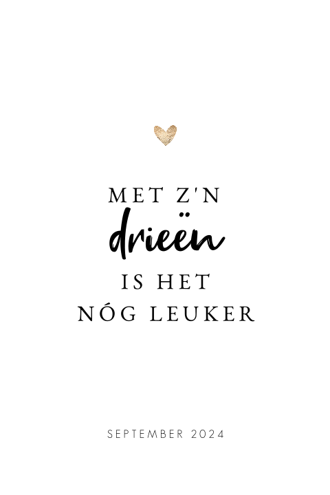 Aankondiging van je zwangerschap met een origineel kaartje van Blijkaartje