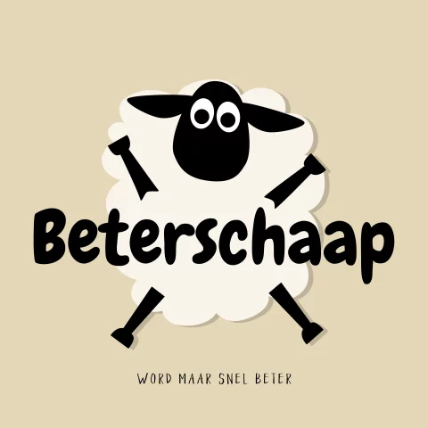 Grappige wenskaart beterschaap