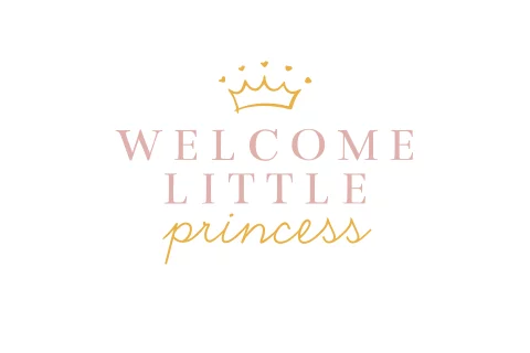 Felicitatiekaart "Welcome little princess" geboorte dochter met kroon