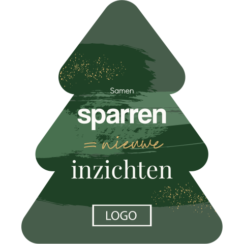 Kerstboom zakelijke kerstkaart samen sparren
