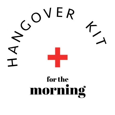 Hangover kit bedankt sticker trouwbedankje - 20 stuks