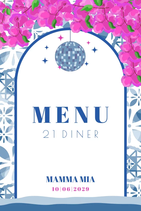 Mamma Mia 21 diner menukaart