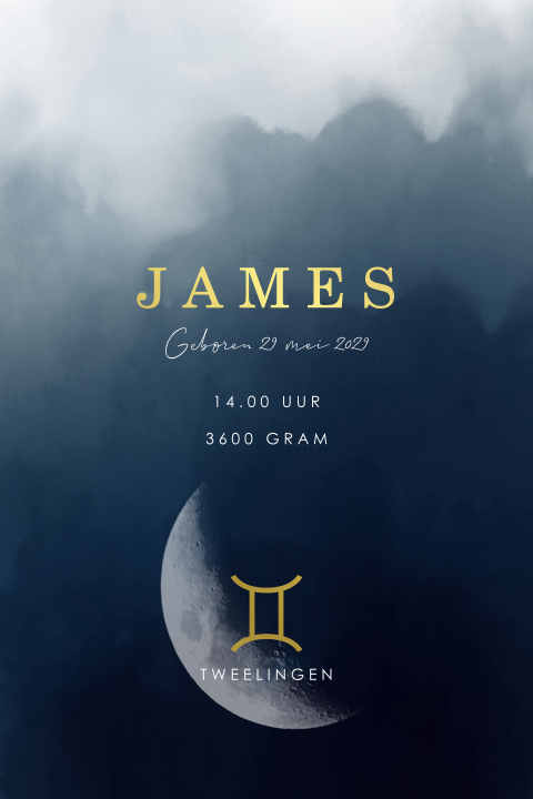 Folie poster sterrenbeeld met astrologisch symbool tweelingen