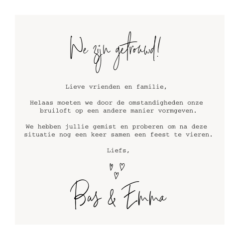 We zijn getrouwd-fotokaart