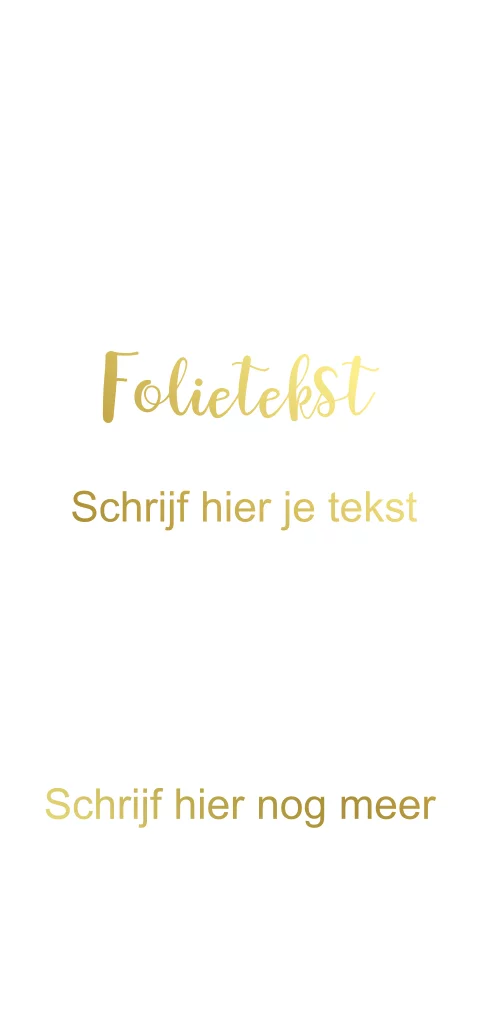 Zelf foliedruk kaart maken | Langwerpig gevouwen