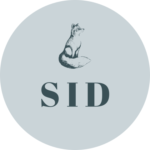 Blauwe sticker met vosje - vel van 25 stickers