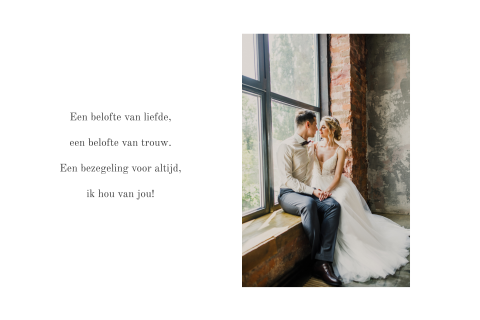 Bedankkaart met twee foto's en Dankjewel in folie