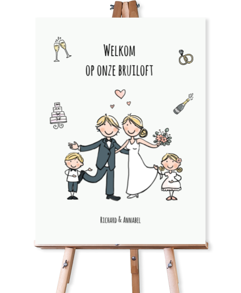 Bruiloftsbord | Maak hier je welkomstbord voor jullie bruiloft