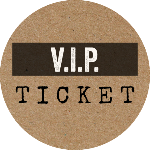Aufkleber VIP Ticket, 35mm ø 25 Stück