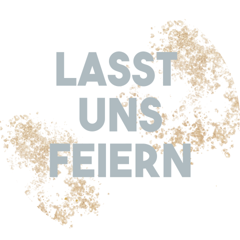 Aufkleber Lasst uns feiern, 35mm ø 25 Stück