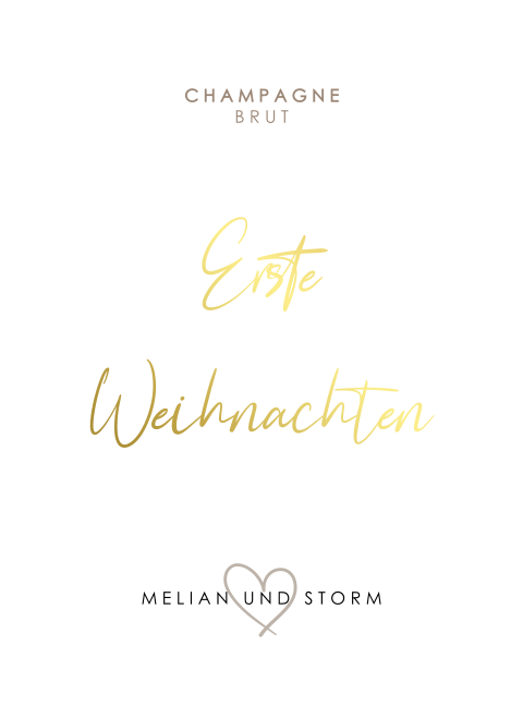 Ehe-Meilenstein Flaschenetiketten mit Foliendruck