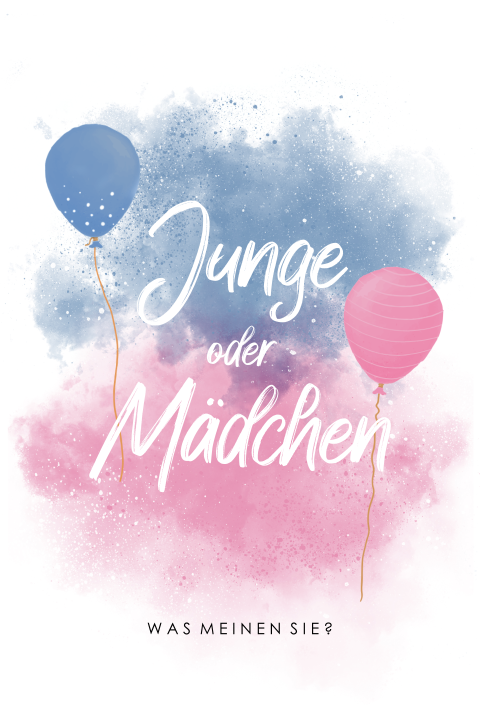 Gender Reveal Einladungskarten