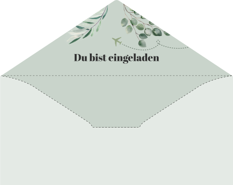 Personalisierte Briefumschlag-Einlage mit Zweigen und Schriftzug