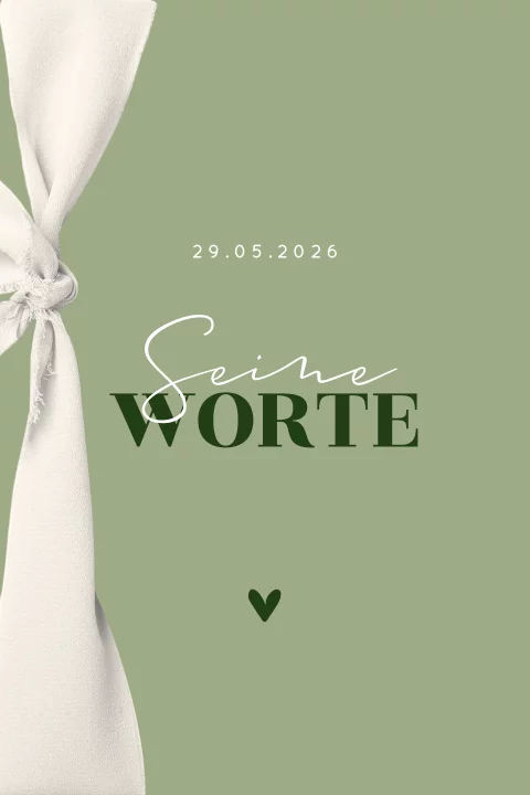 Eheversprechen-Heft Hochzeit 'Modern Green'